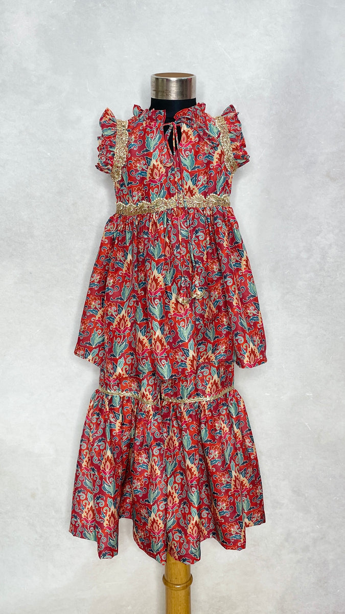 Thai red Sharara set – Karasa Baby